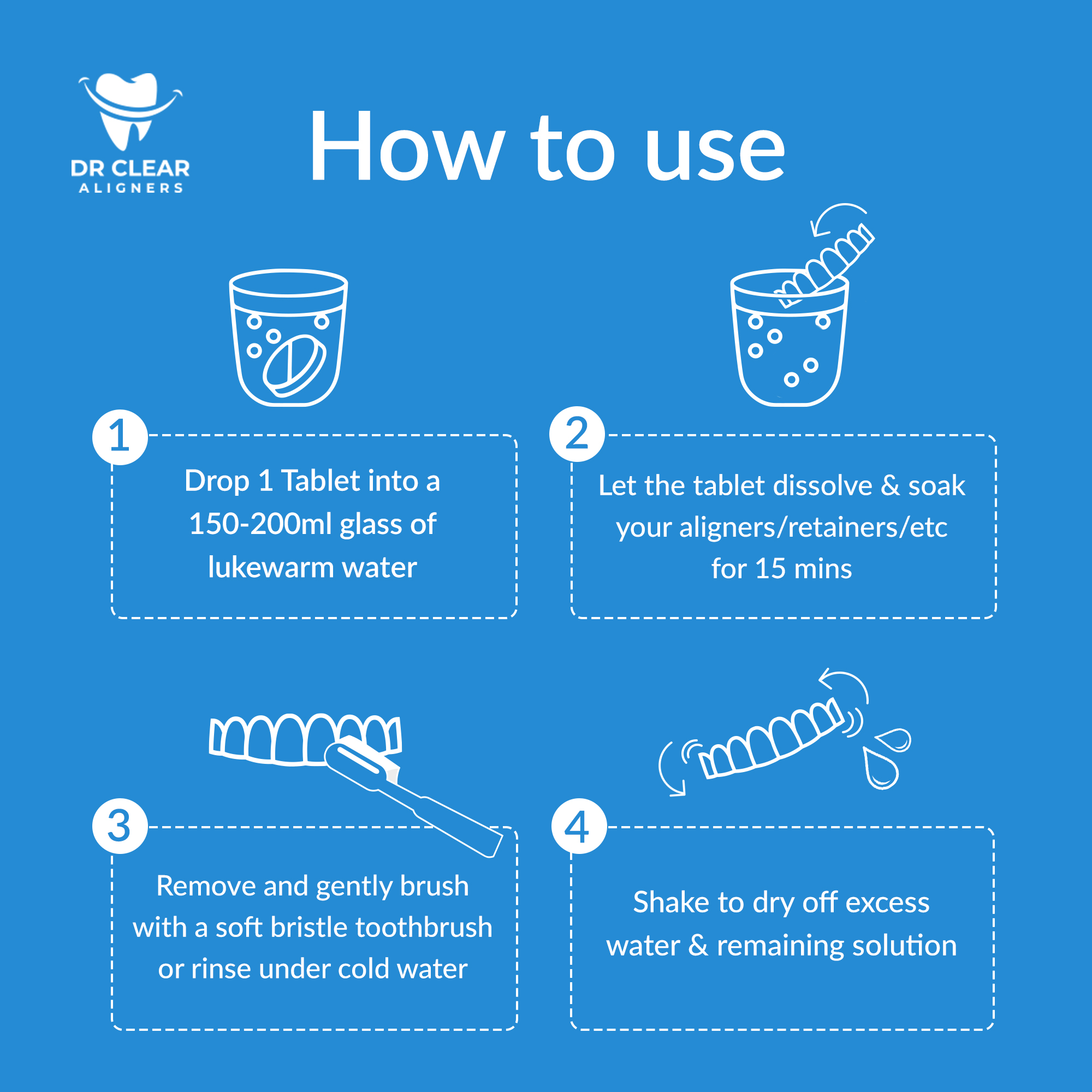 Dr Clear Aligners Cleaning Tablets - Dr Clear Aligners MY