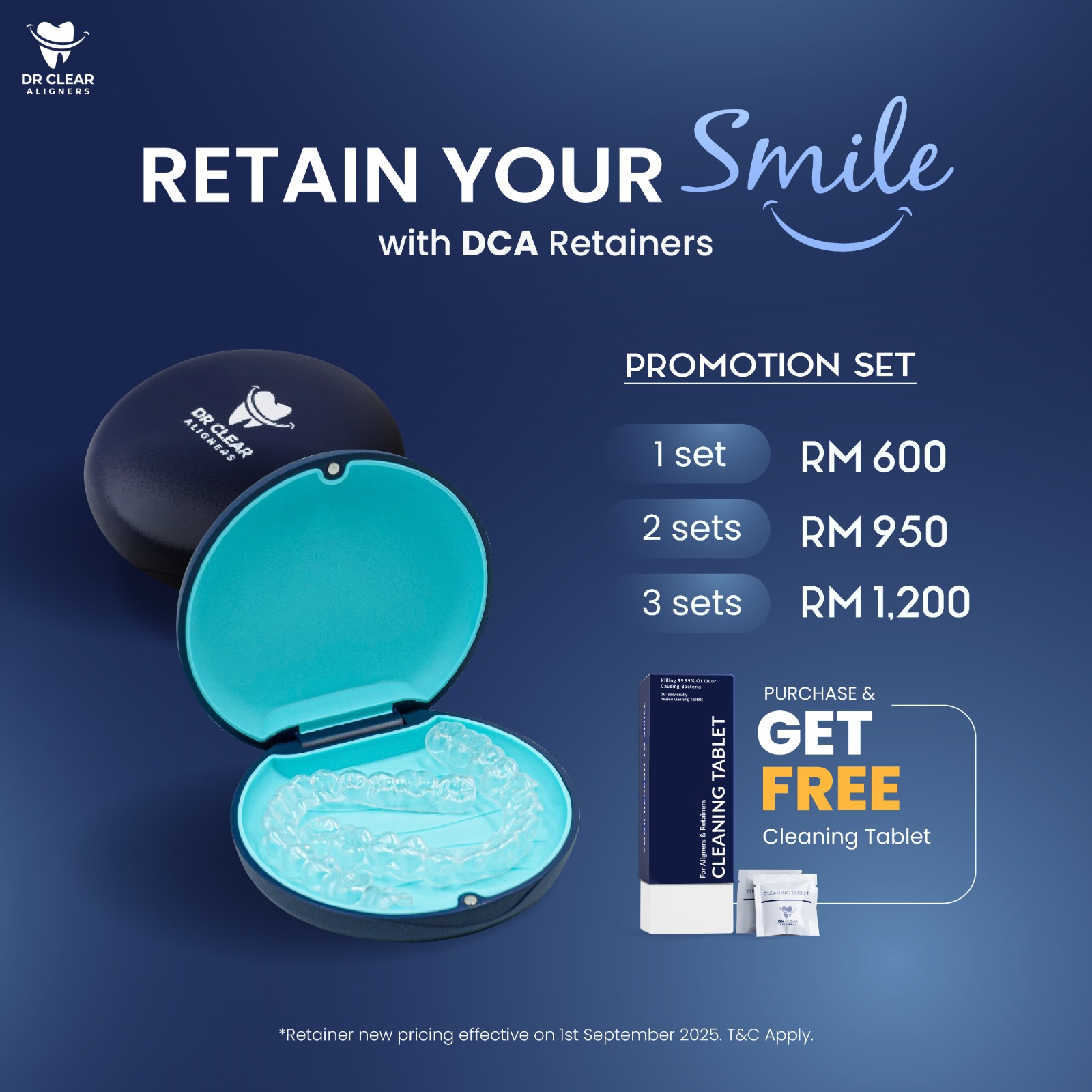Dr Clear Aligners Custom-Fit Retainers + 1 Box Cleaning Tablet - Dr ...